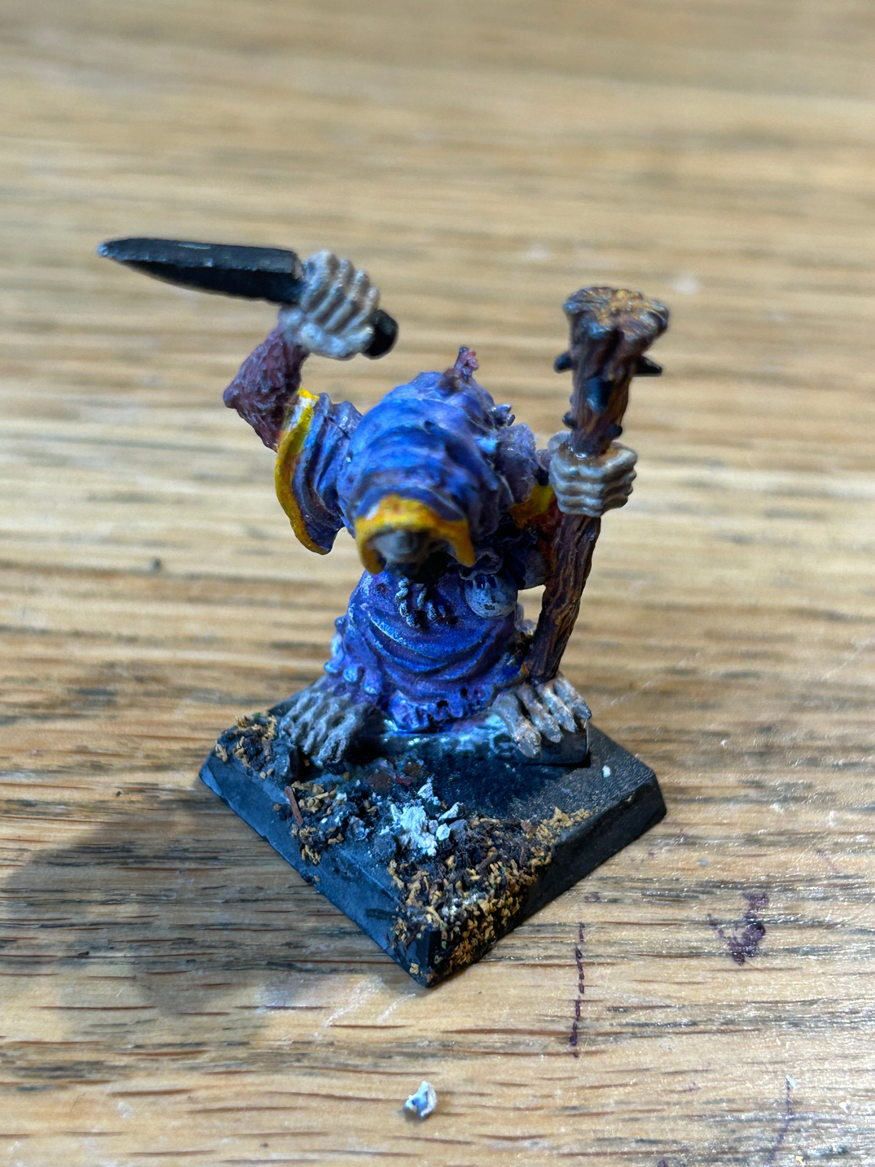 Skaven Spyne Blightmaster Plague Monk Staff Dagger Ratmen C47 warhamme ...