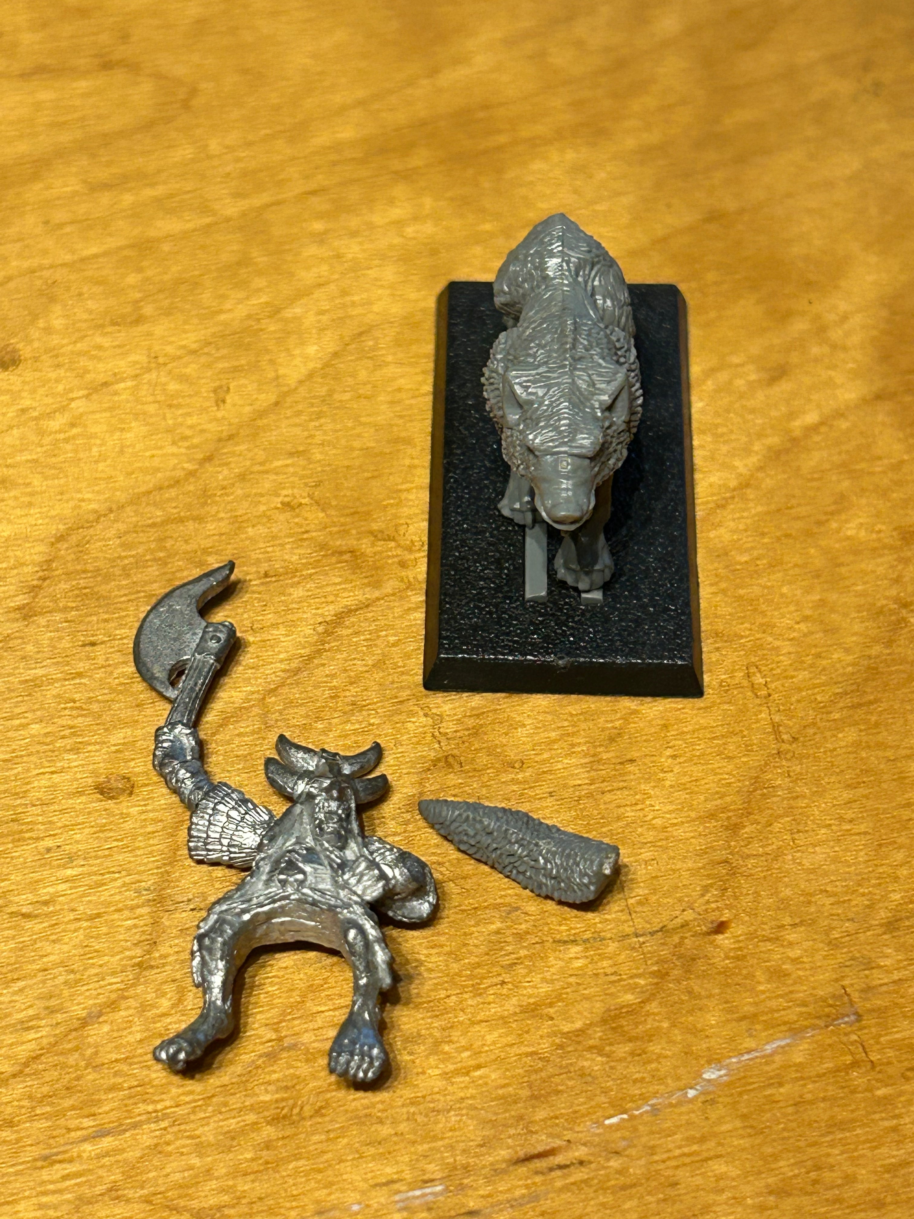 Warhammer Fantasy Chaos Dwarf Hobgoblin Wolf Rider Big Boss/Champion R ...
