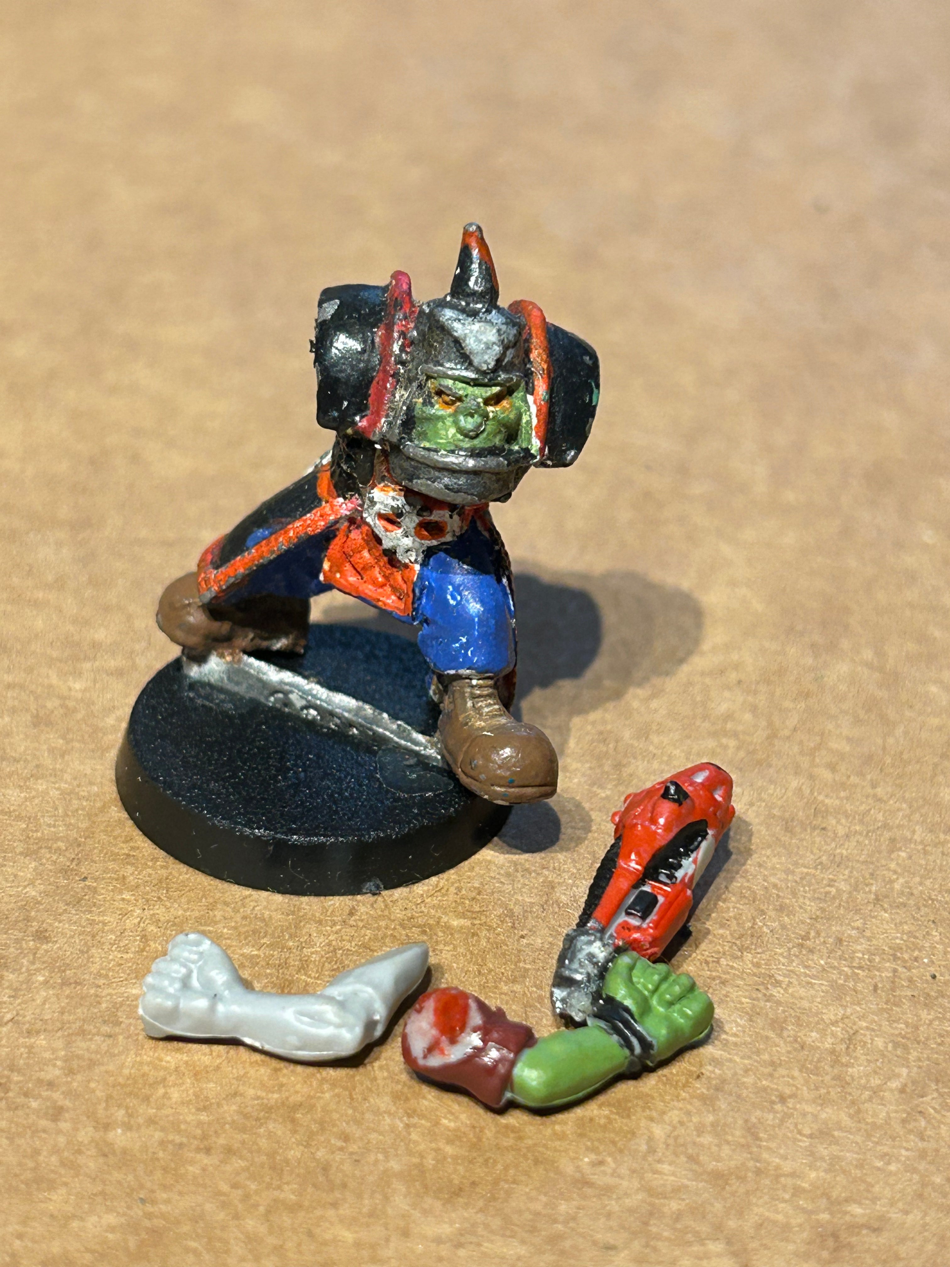 Rogue Trader Goff nob Metal - Classic Warhammer 40K Mini by Games Work ...