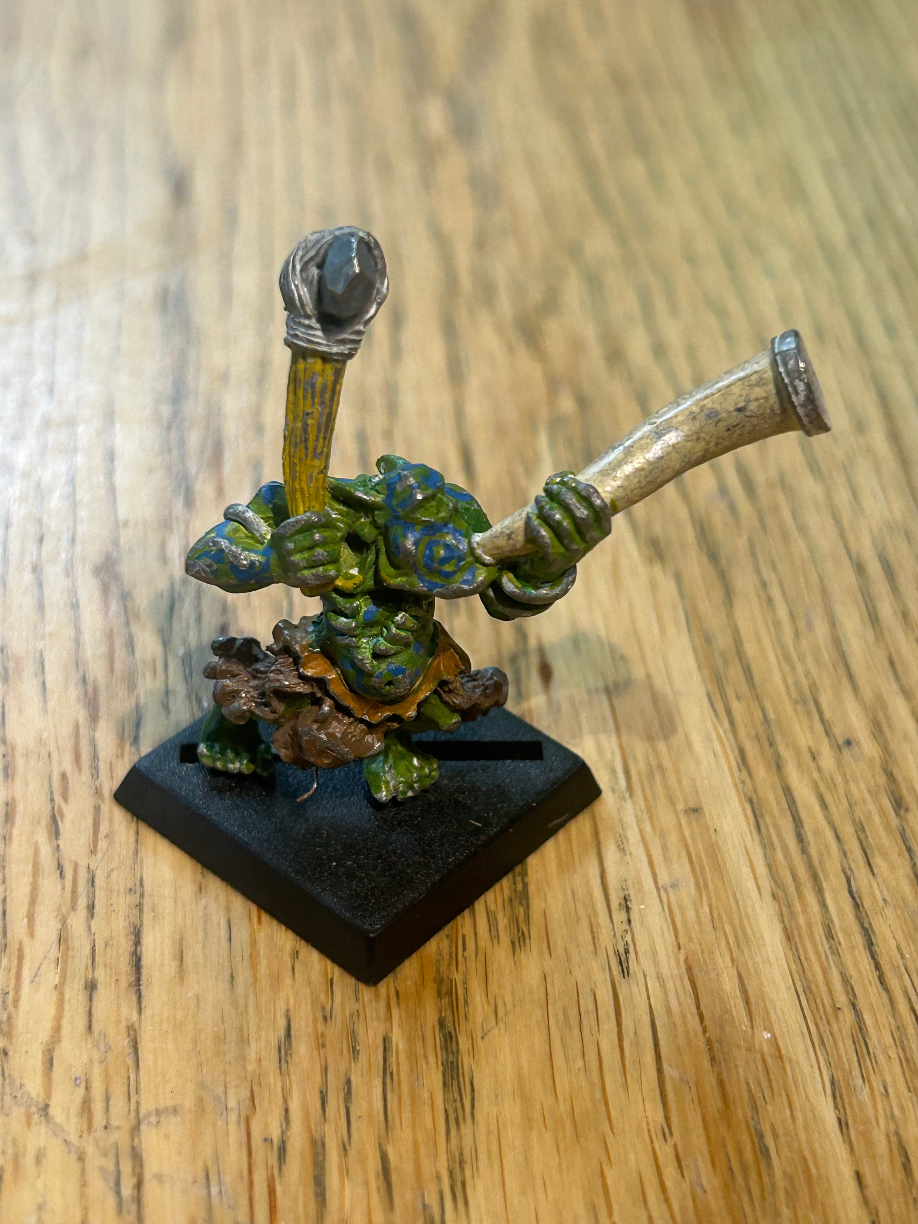 SAVAGE ORC COMMAND MUSICIAN Metal Orcs Orruks Army Warhammer 1990s ...