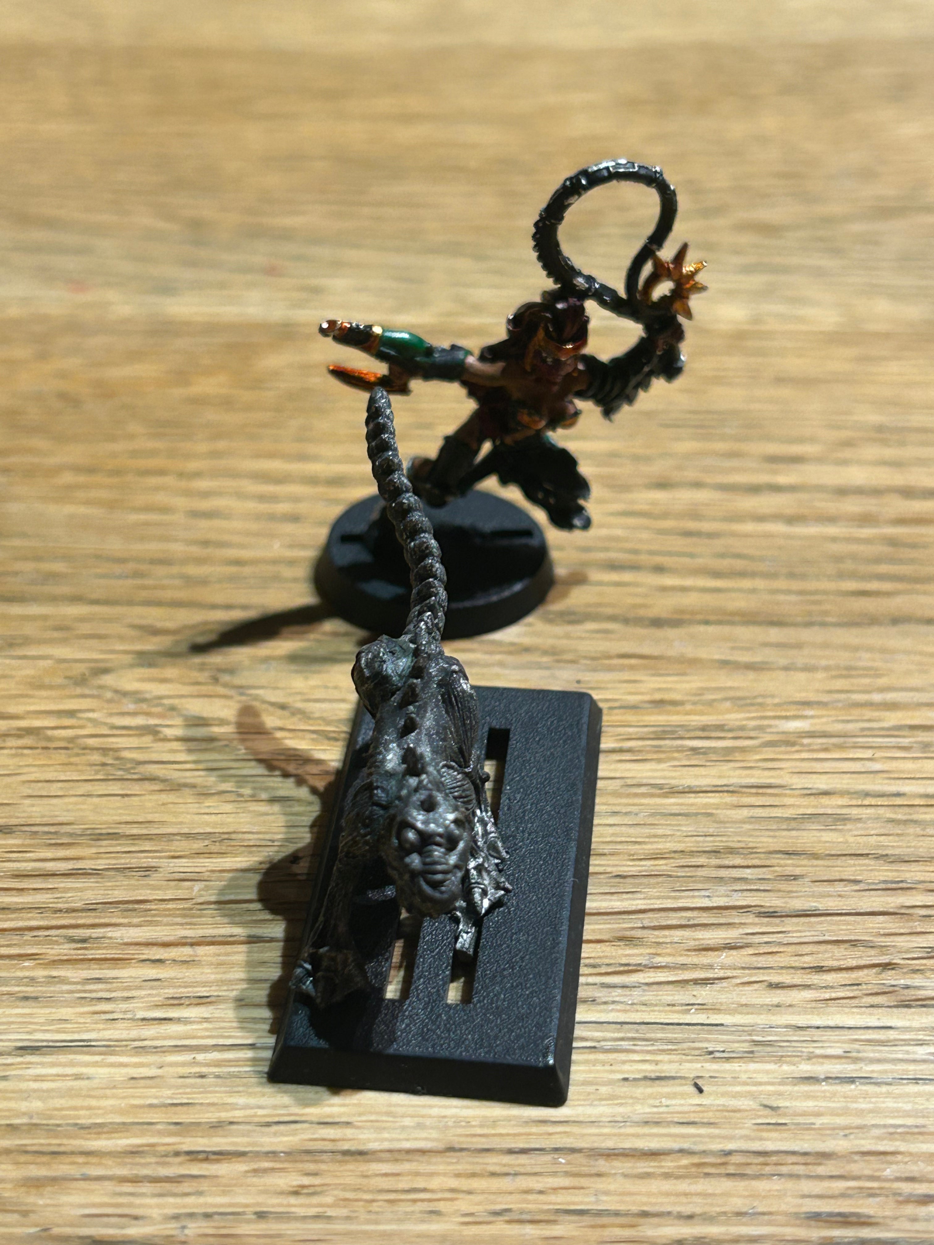 DRUKHARI BEASTMASTER WITH WARP BEAST DARK ELDAR METAL WARHAMMER 40K 40 ...